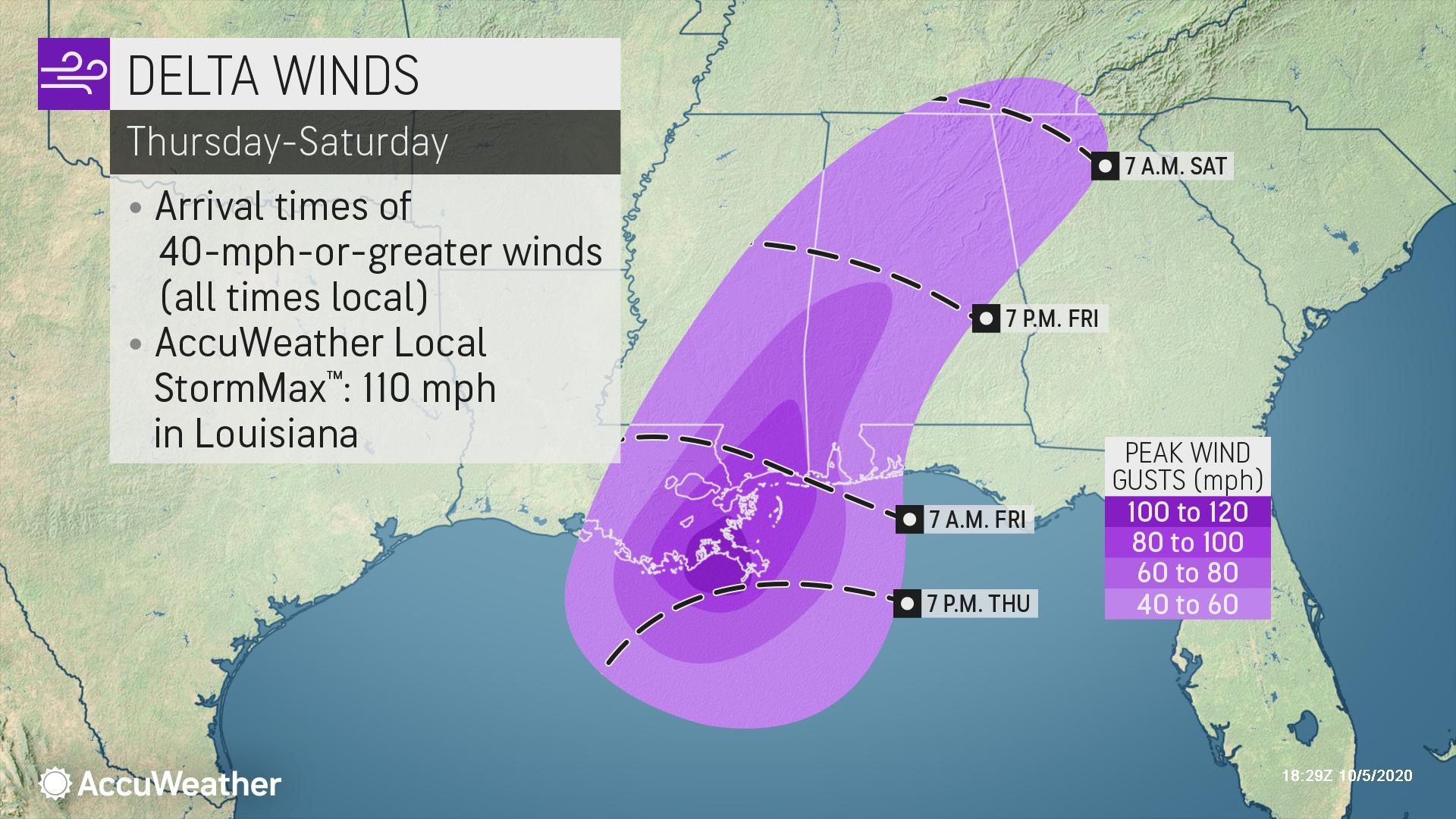 Delta forecast to make historic landfall along Gulf Coast as a ...