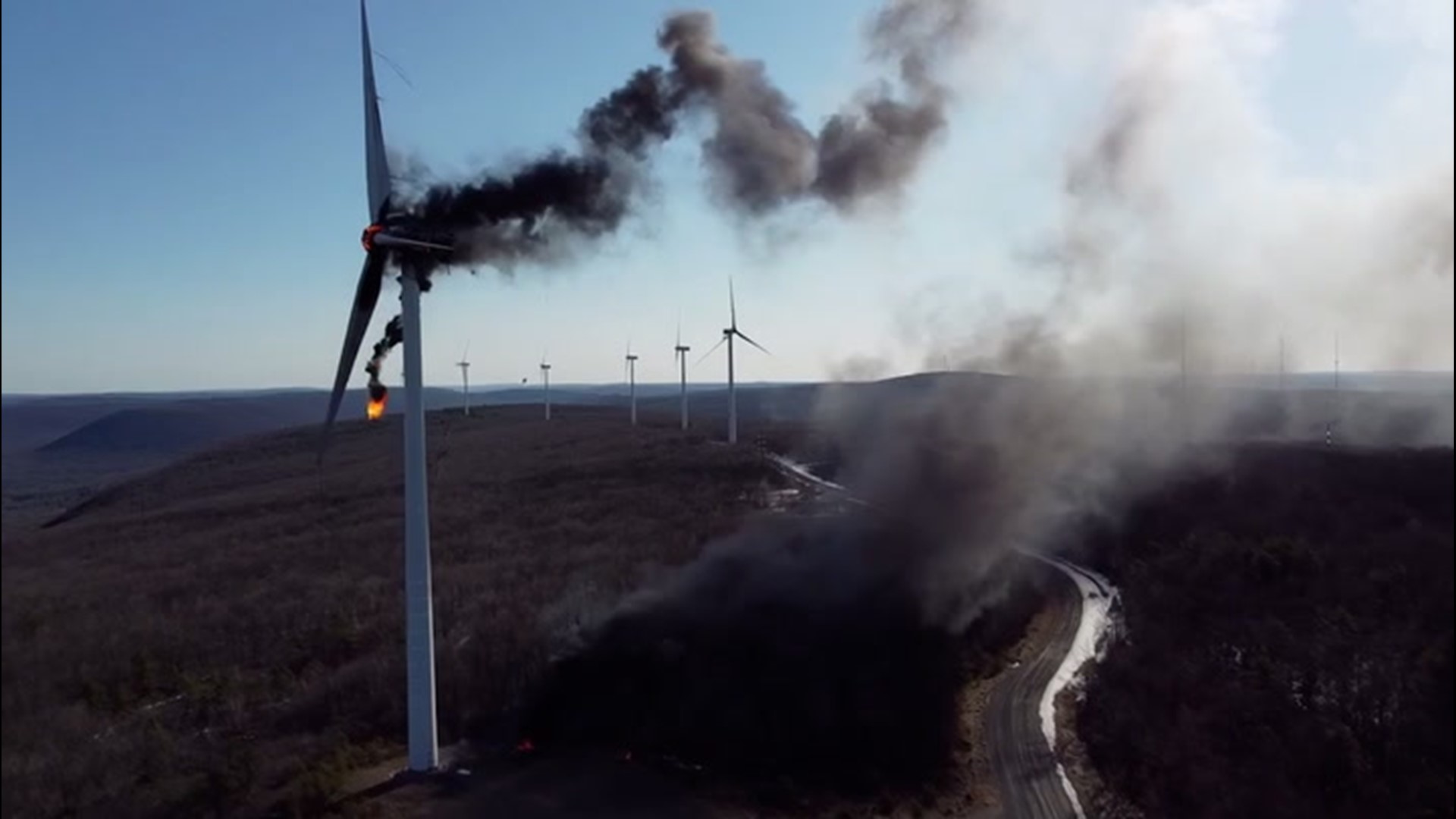 Wind turbine catches fire | whas11.com