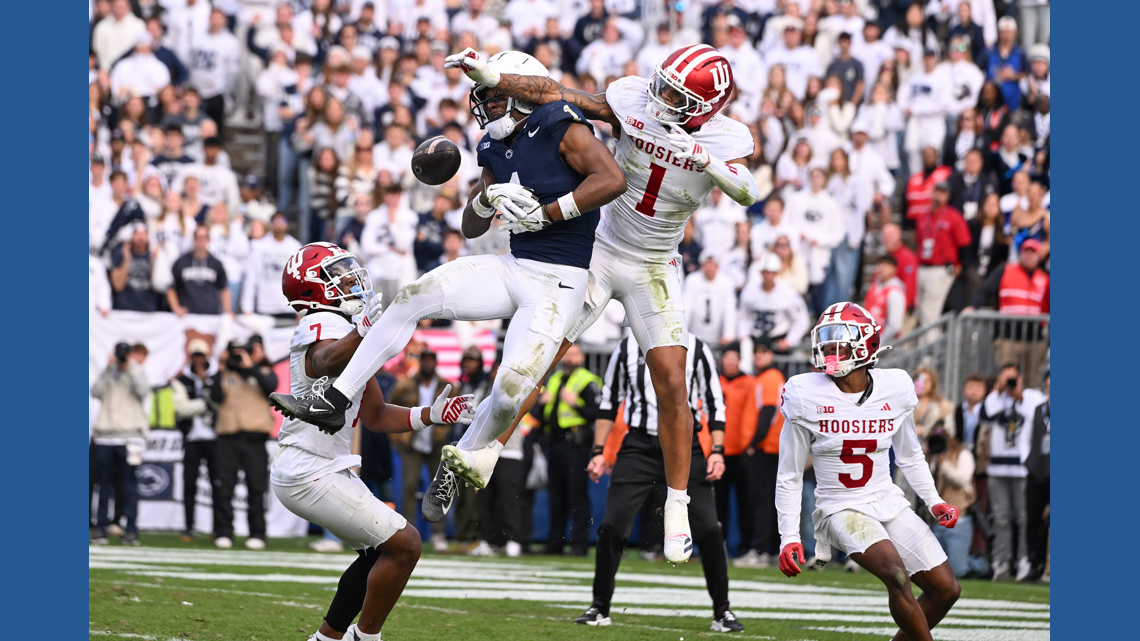 Omar Cooper Jr's toe-tap TD keeps No. 2 Indiana's undefeated season ...