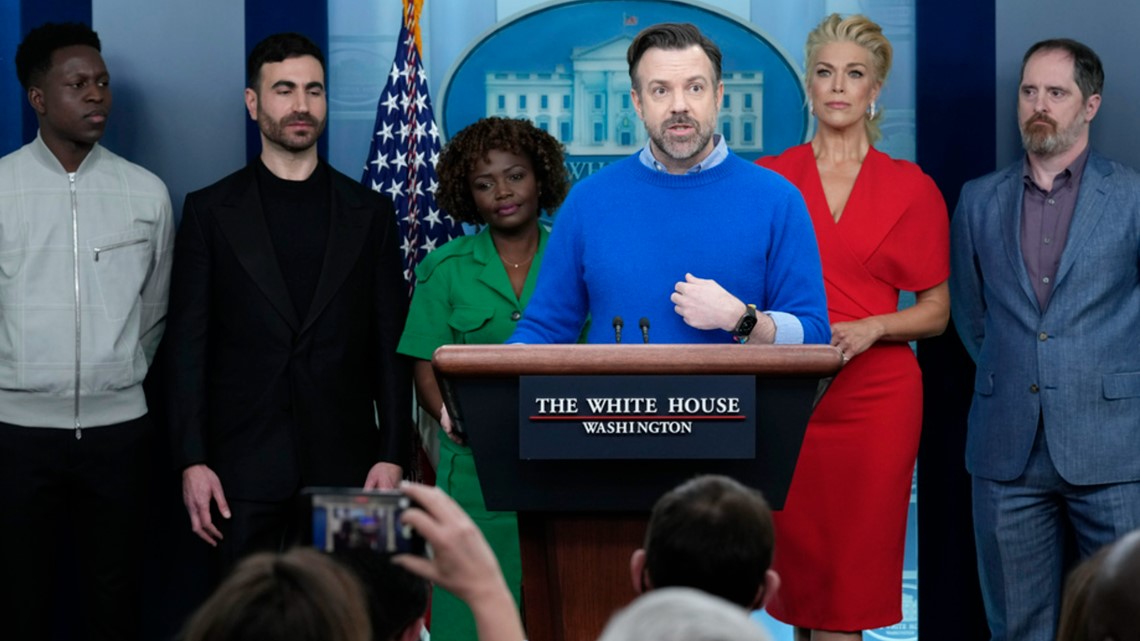 'Ted Lasso' cast promotes mental health at White House | whas11.com