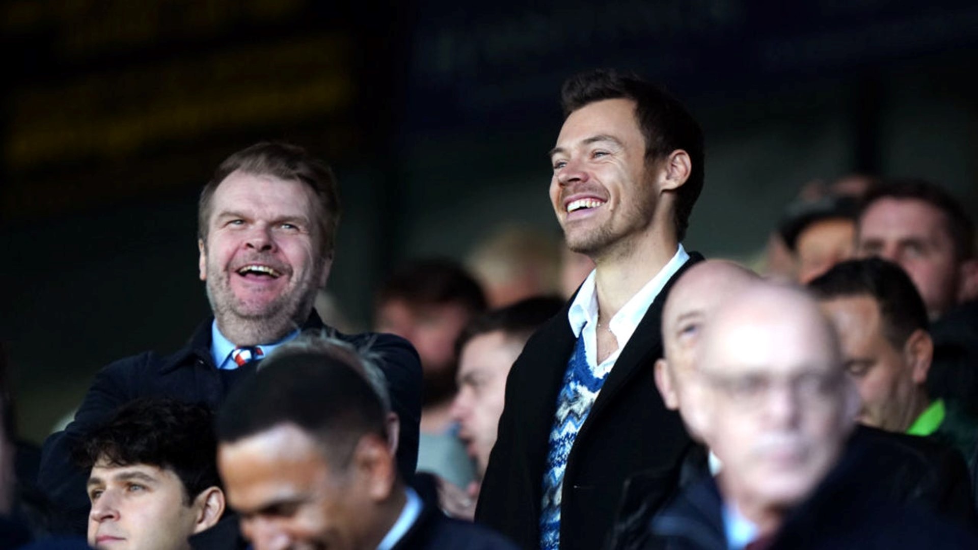 Harry Styles Makes Rare Appearance at Luton Town vs. Manchester United ...