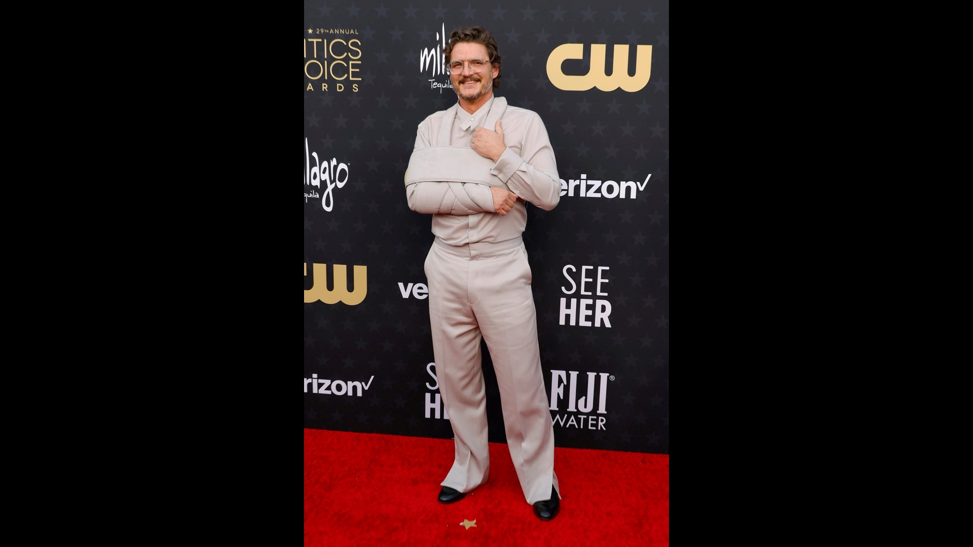 Pedro Pascal Continues Making His Arm Sling a Fashion Statement at 2024 ...