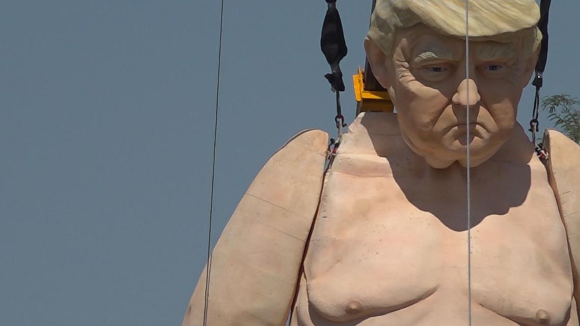Naked statue of former President Trump seen in Phoenix | whas11.com