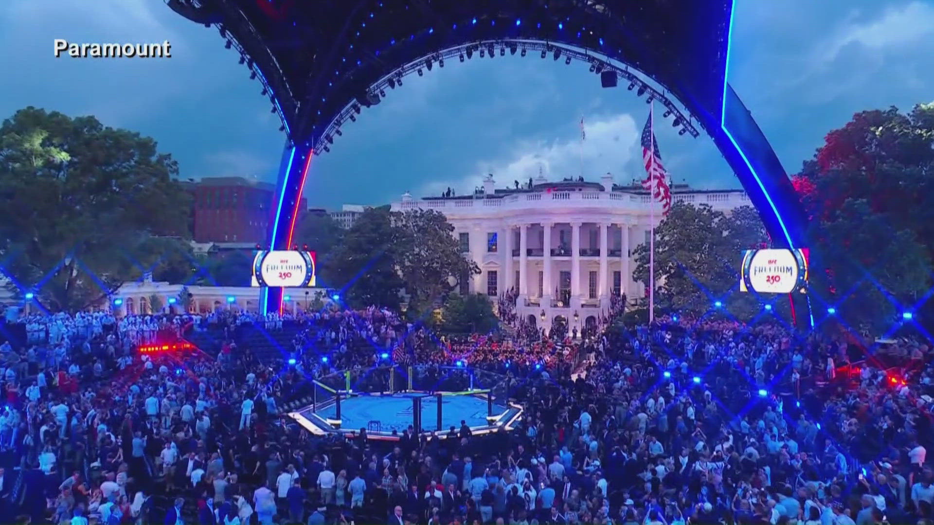 Trump celebrates 80th birthday with UFC fight at White House | whas11.com
