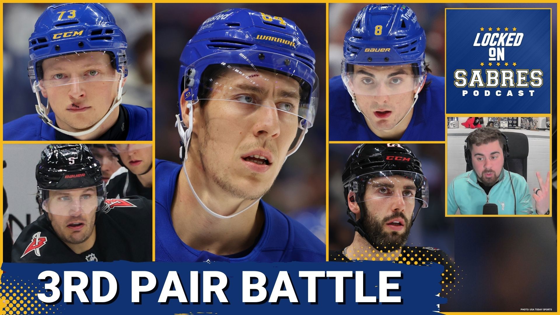 Buffalo Sabres THIRD PAIR BATTLE commences between Stanley, Kesselring ...