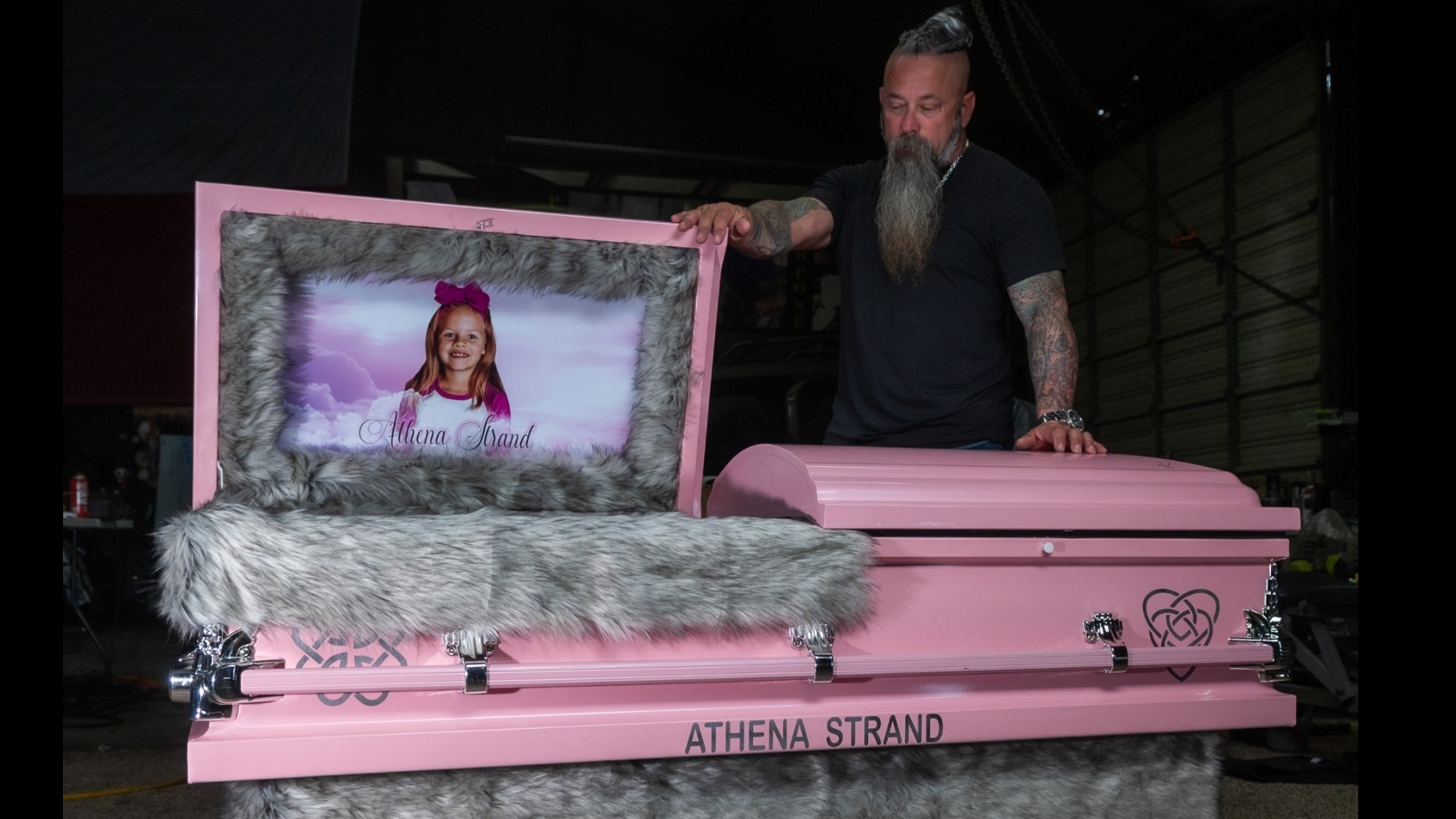Athena Strand's funeral service included a custom pink casket | whas11.com