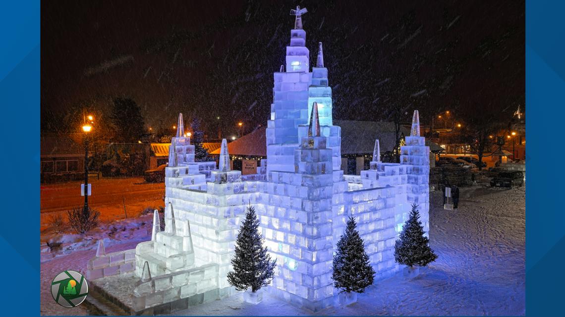 A real ice castle built by volunteer firefighters in a small Wisconsin ...
