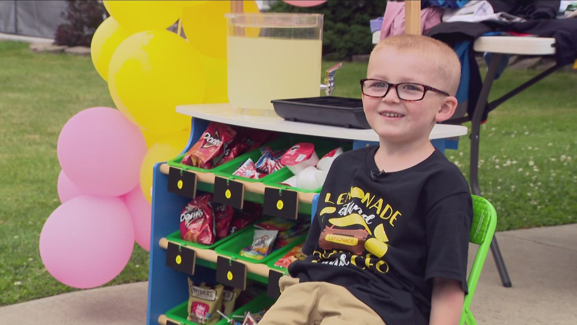 Young boy sets up lemonade stand to help sick children | whas11.com