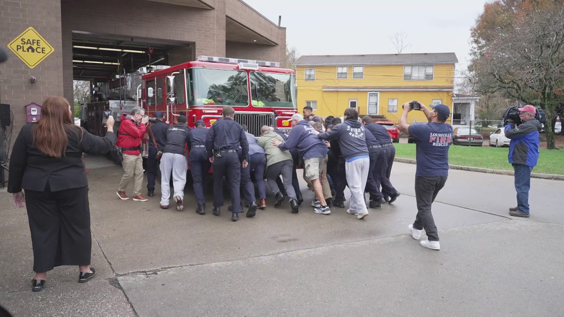 Louisville Fire Engine 22 welcomes new truck with old tradition ...
