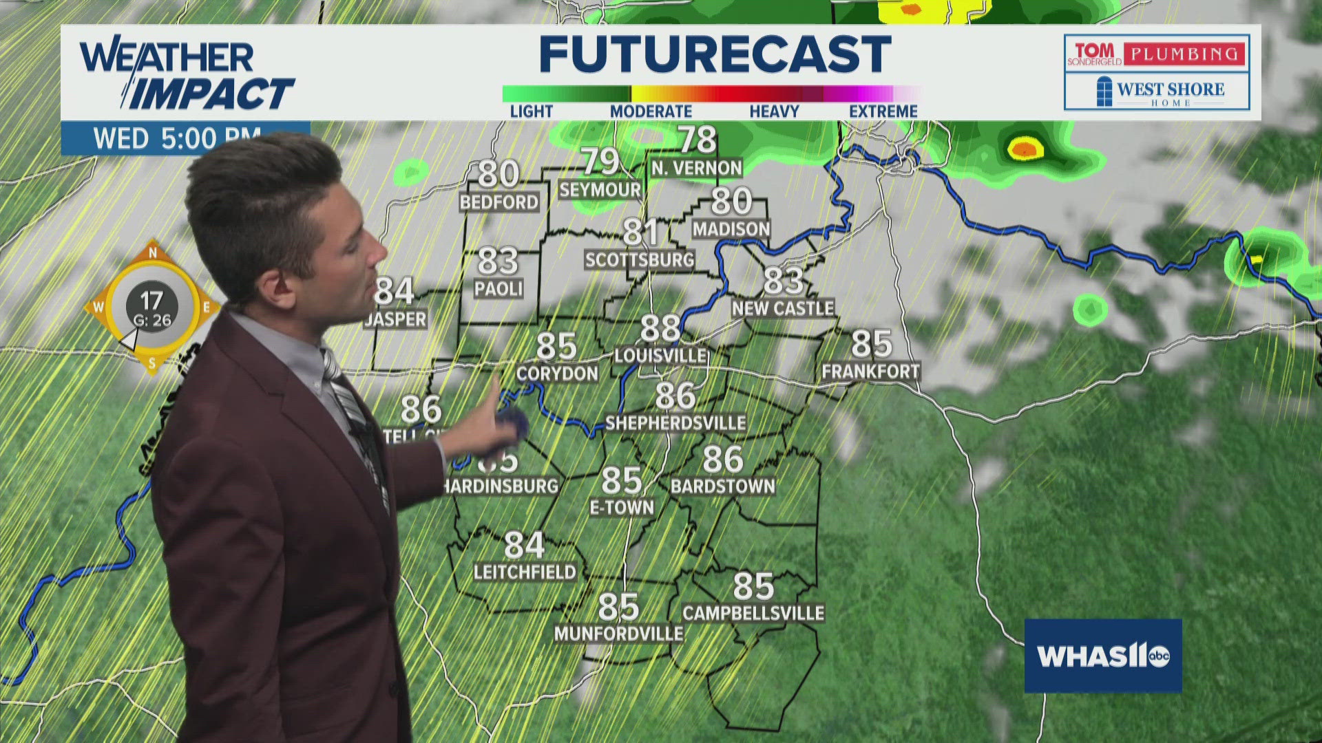 Sunny start today with possible rain tonight in Kentucky, Indiana ...