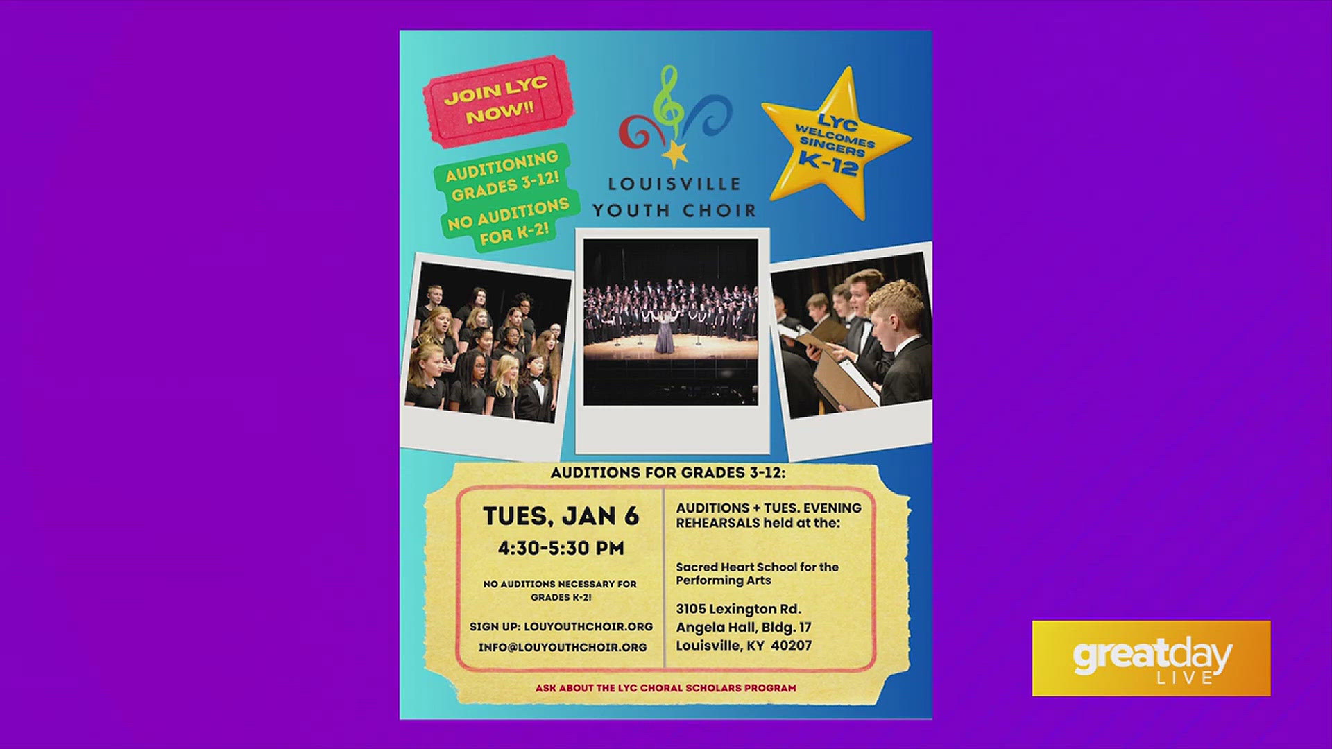 GDL: The Louisville Youth Choir Invites Young Singers to Take the Stage ...