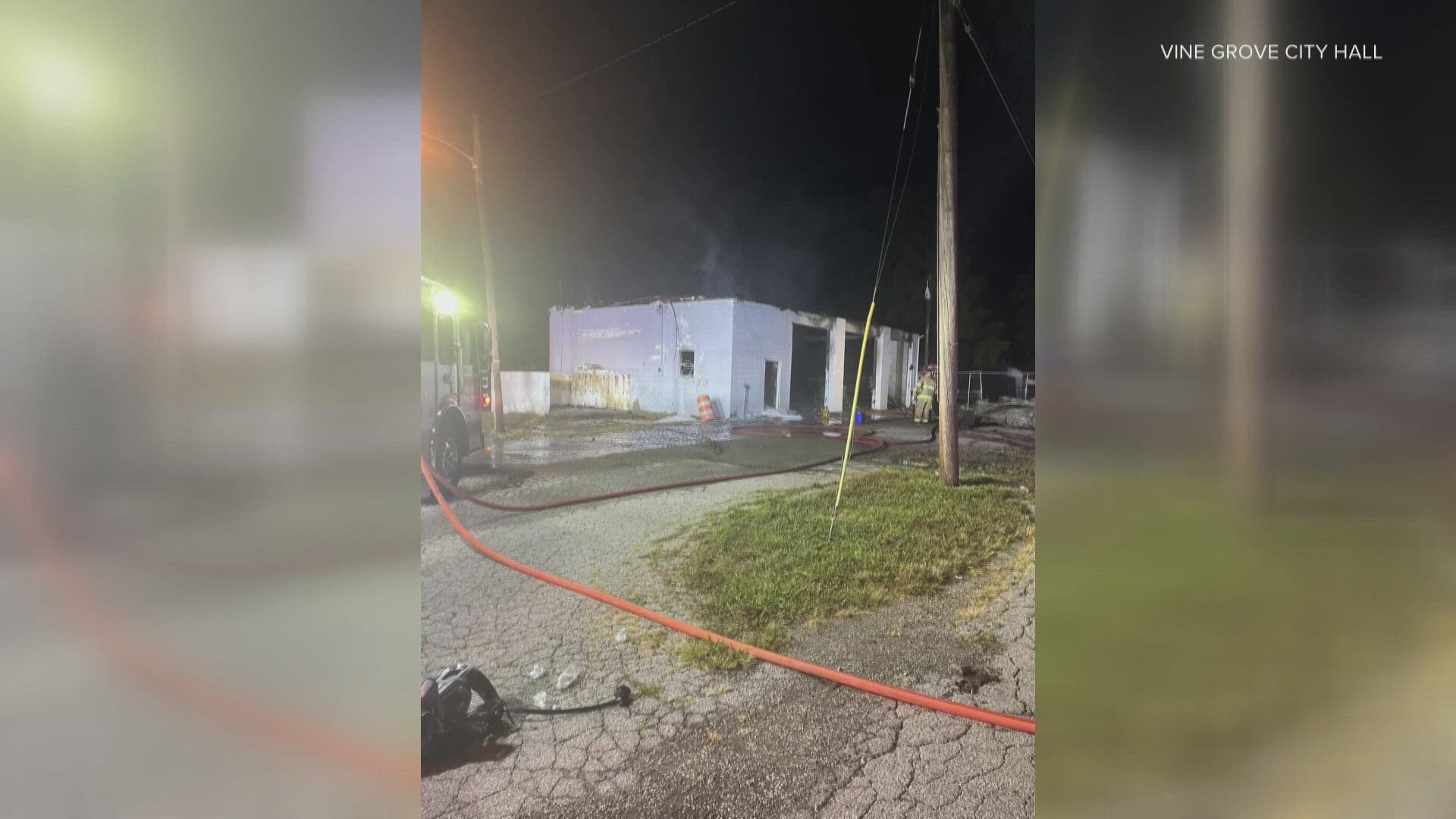 Blazing fire damages Vine Grove fire station, destroys firetruck ...