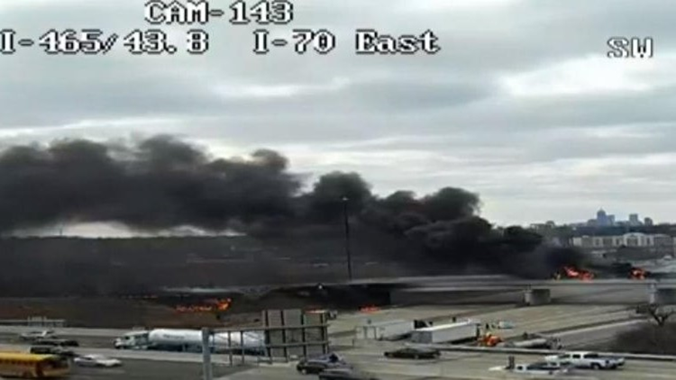 Tanker truck explosion closes Indianapolis interstate | whas11.com