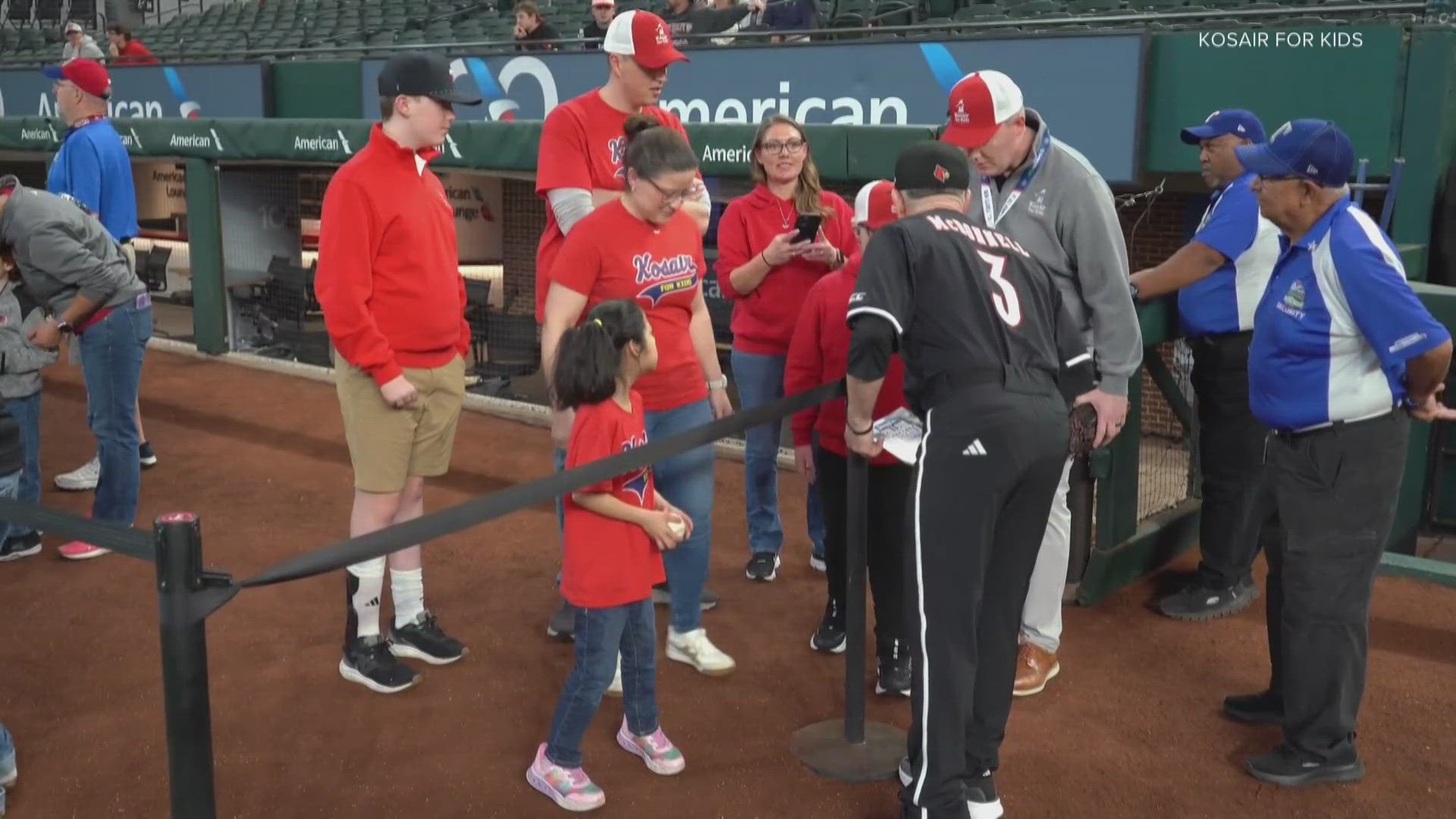 Two Kosair kids throw first pitch for Louisville Baseball | whas11.com