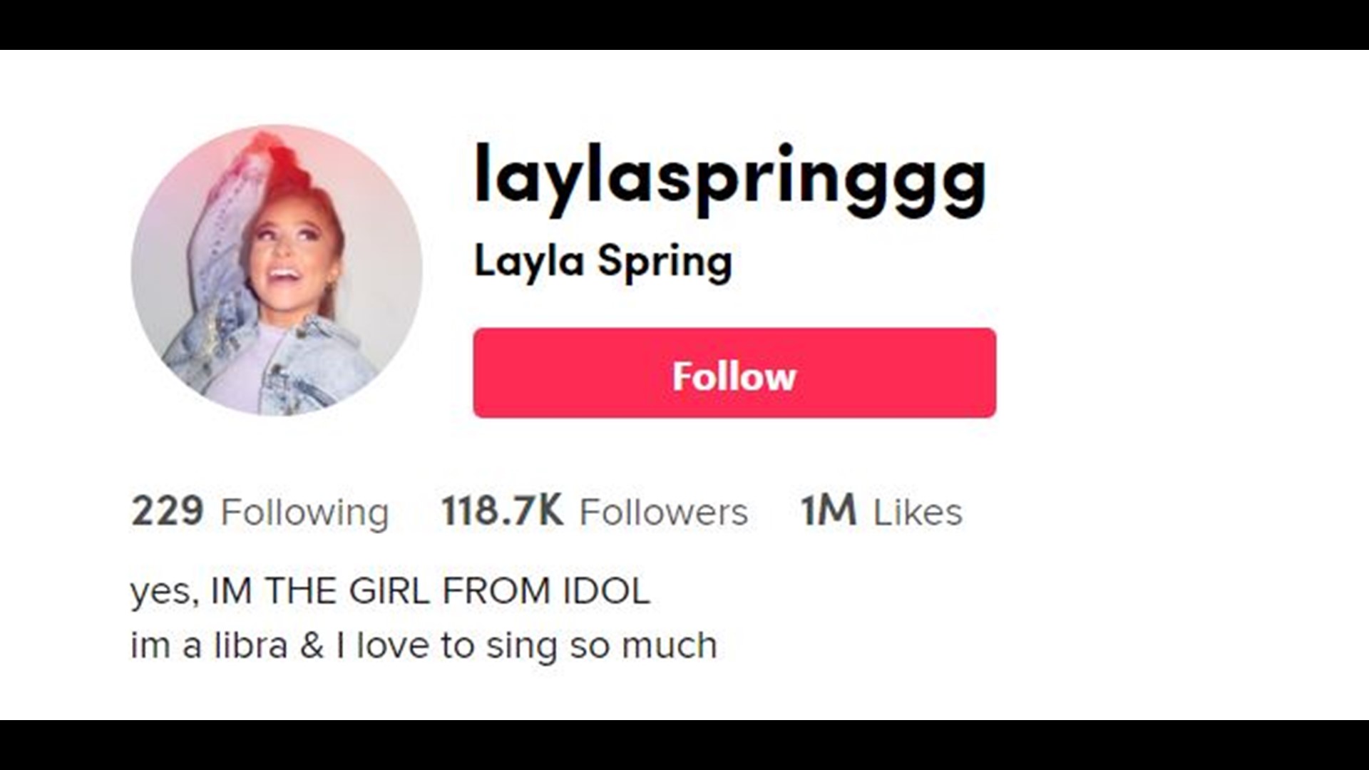 Layla Spring still following dreams 3 years after 'Idol' stint | whas11.com