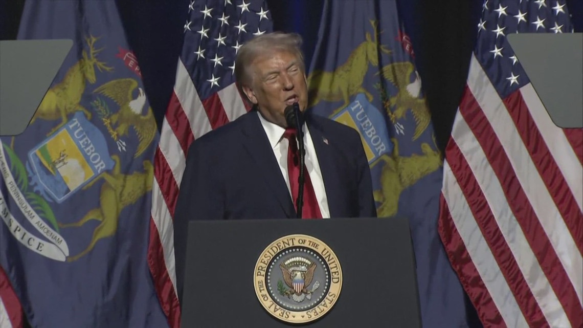 Trump visits Michigan, touts economy amid inflation concerns | whas11.com