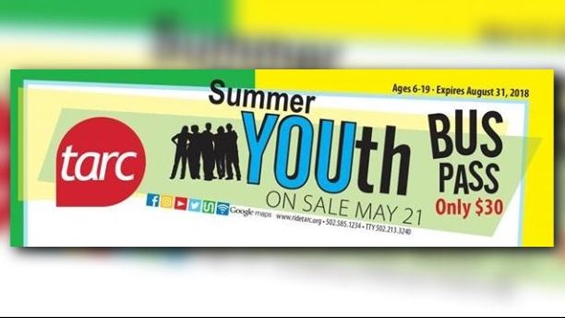 TARC Summer Youth Pass on sale May 21 | whas11.com