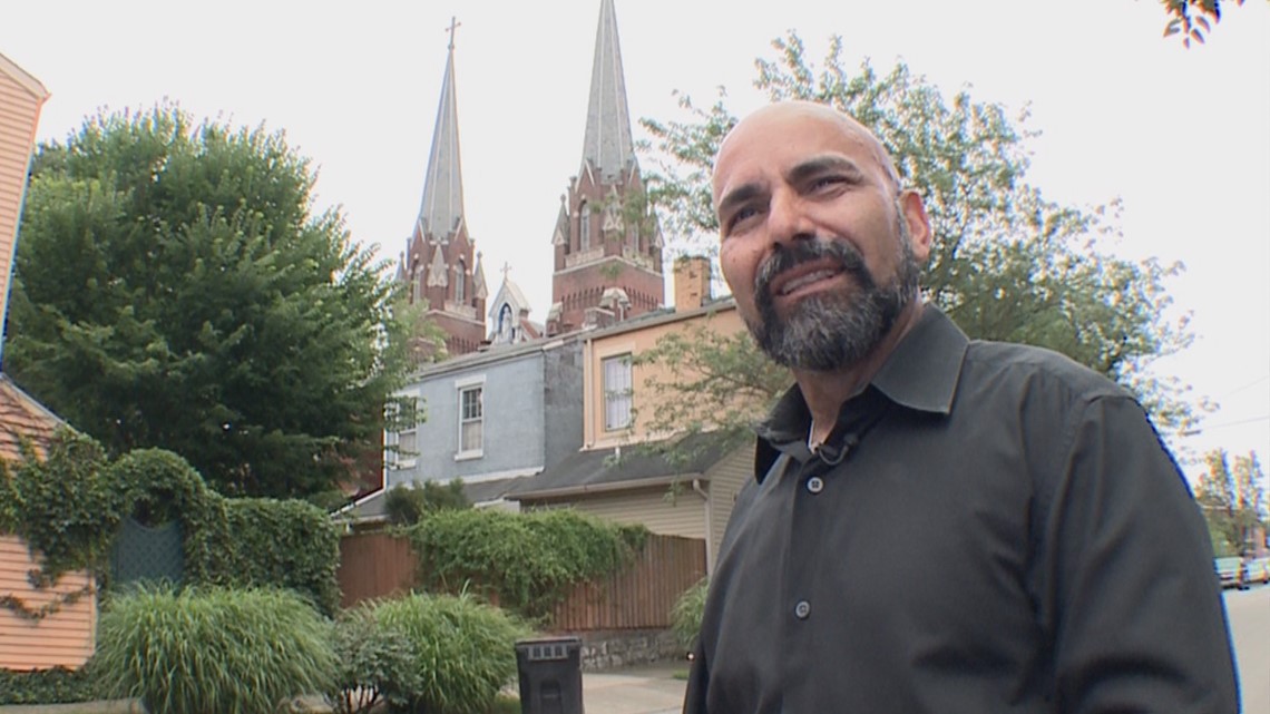 Louisville priest walking to save iconic church steeples | whas11.com