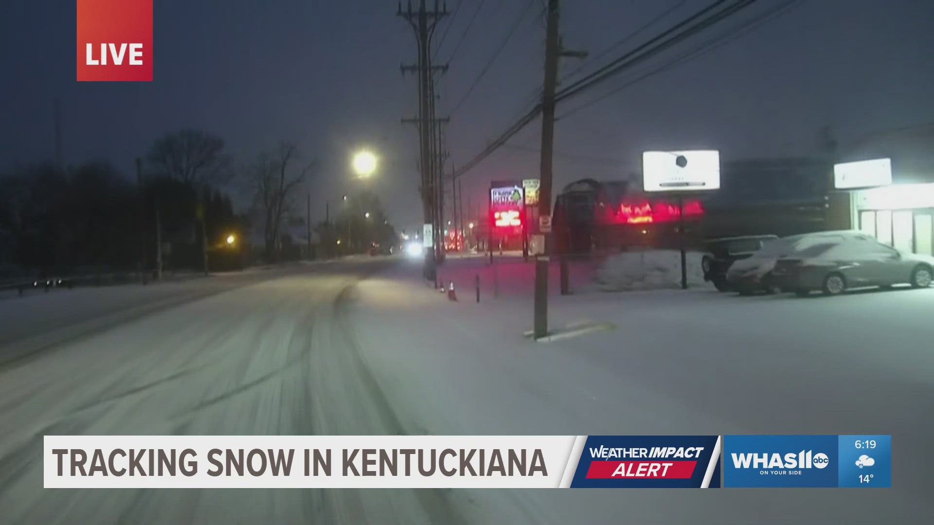 Bardstown Road in Louisville partially covered by snow | whas11.com