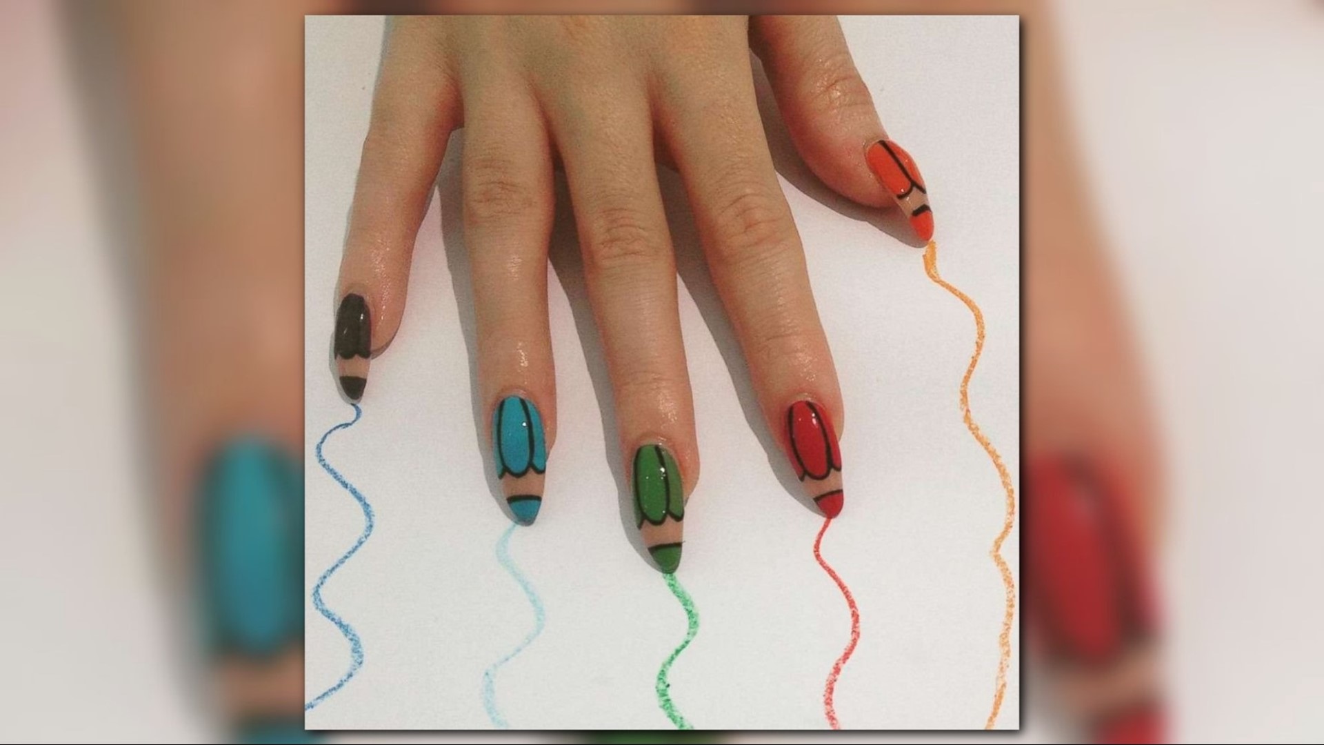 Colored pencil nails are the craziest back-to-school look we didn't ask ...
