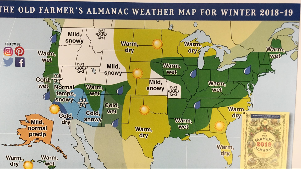 Old Farmer's Almanac calling for a warm, wet winter in Indiana and ...