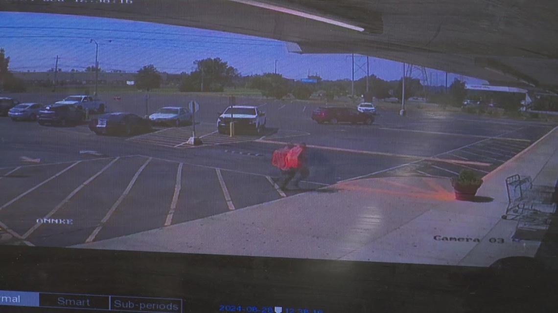 Footage shows suspect running through busy shopping center | whas11.com