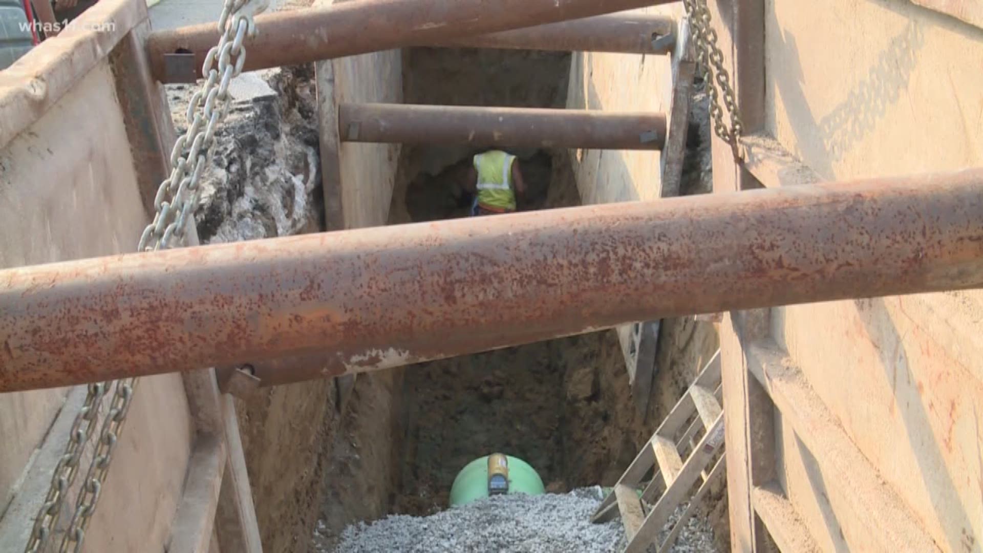 Portion of Market St. closed to repair sewer line cave-in | whas11.com