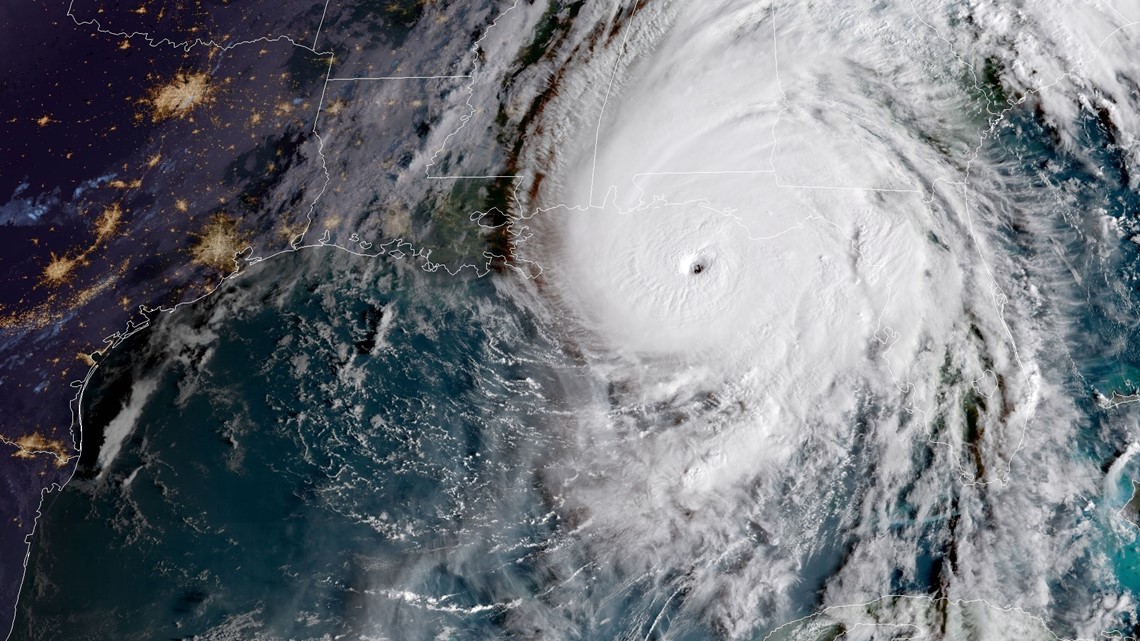 Track Hurricane Michael: Spaghetti models, forecast cone and satellite ...