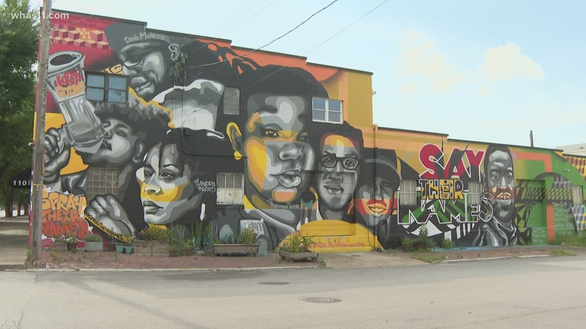 'Say Their Names' mural repaired | whas11.com
