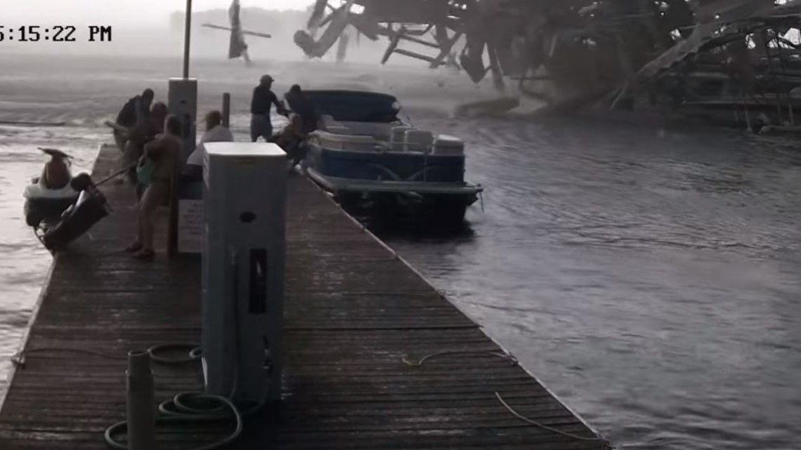 Tornado caught on camera damaging dock at Kentucky Lake | whas11.com