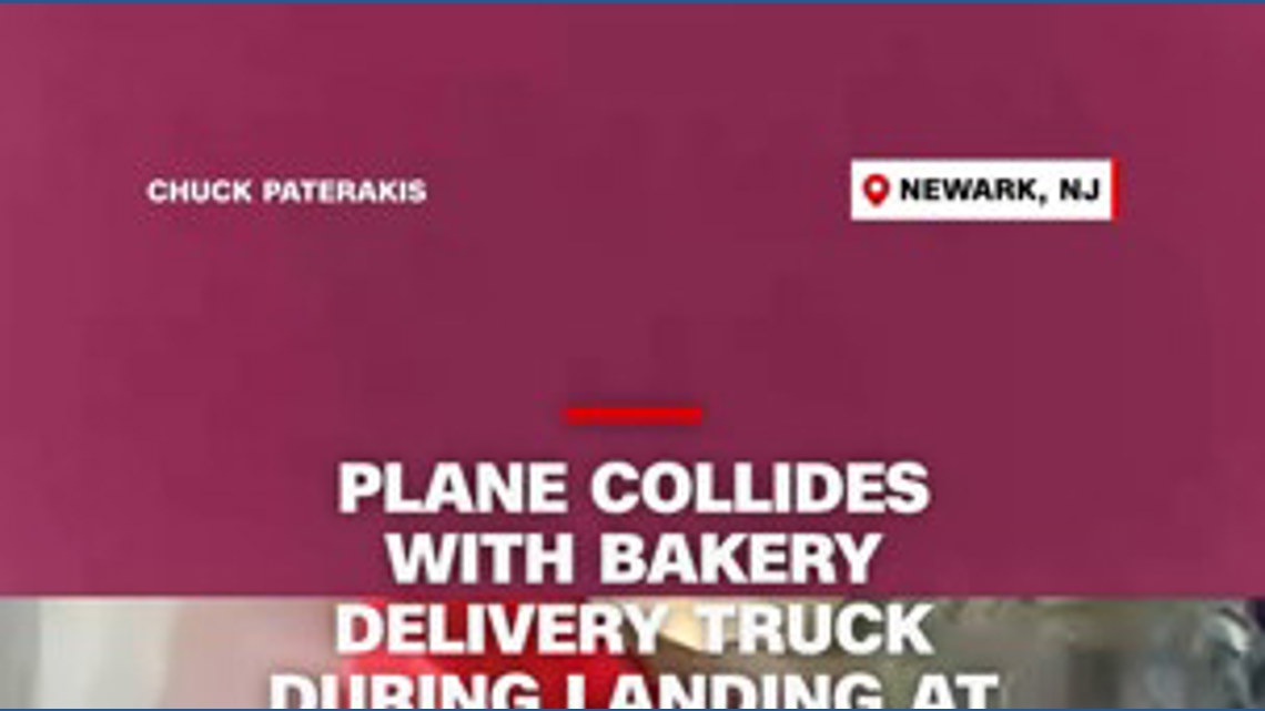 Man injured after United plane hit streetlight and truck cab on nearby ...