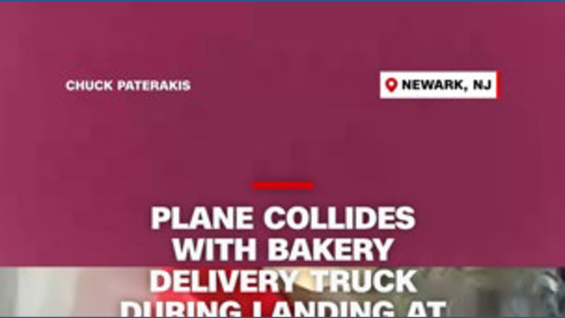 Man injured after United plane hit streetlight and truck cab on nearby ...