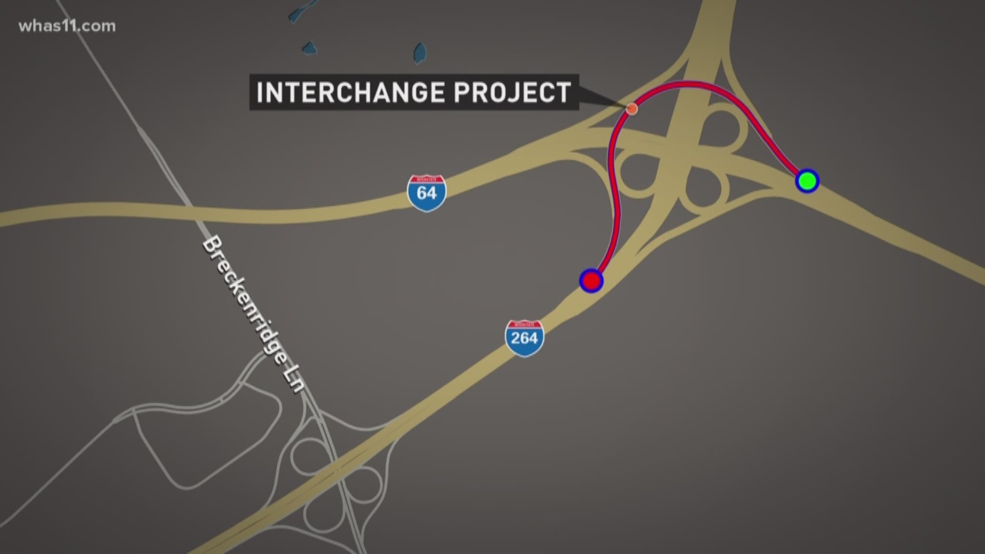 Project will widen ramp from I-64W to I-264W | whas11.com