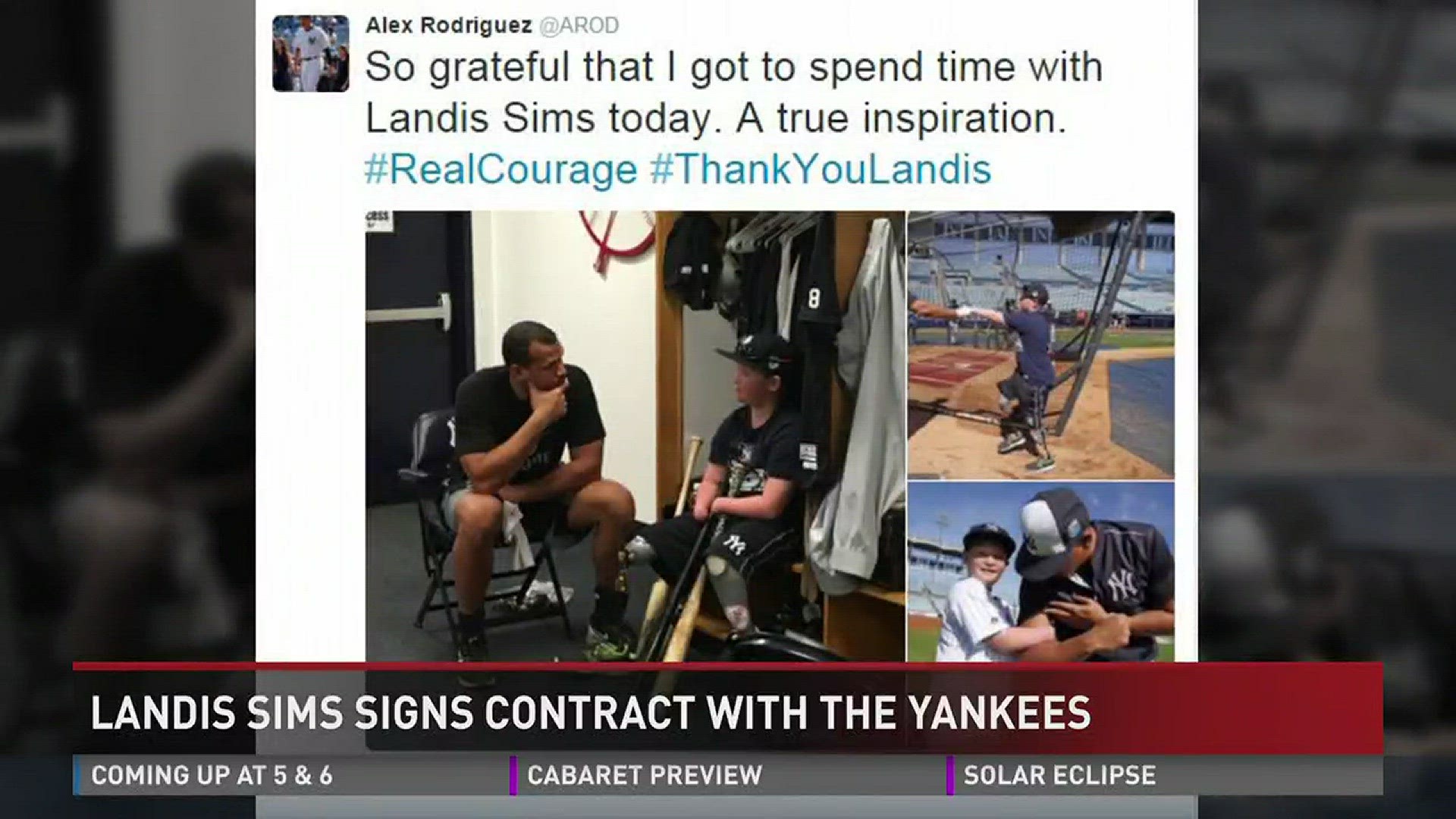 Landis Sims living the dream; signs with Yankees | whas11.com