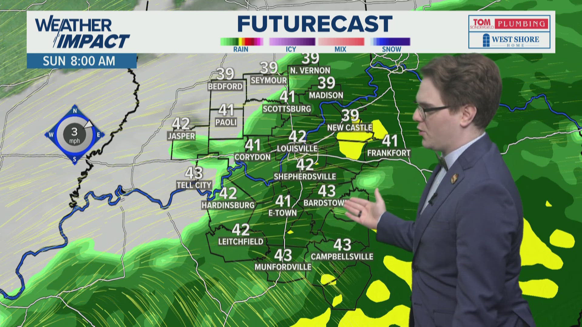 Pleasant Friday ahead with a rainy weekend in Kentucky, Indiana | Noon ...