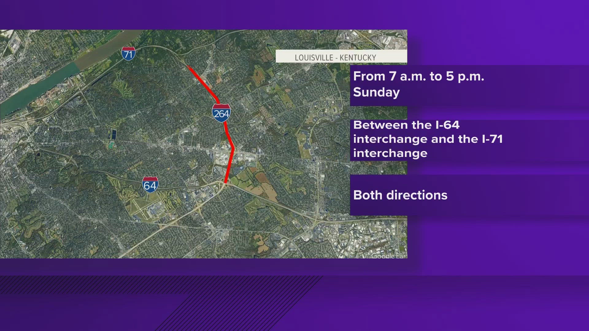 Section of Watterson Expressway in Louisville to be closed Sunday | whas11.com