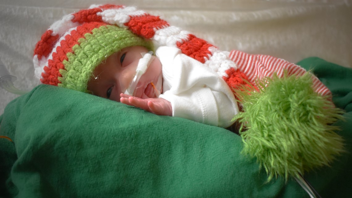 Babies in UofL Hospital NICU dress up for holiday photos | whas11.com