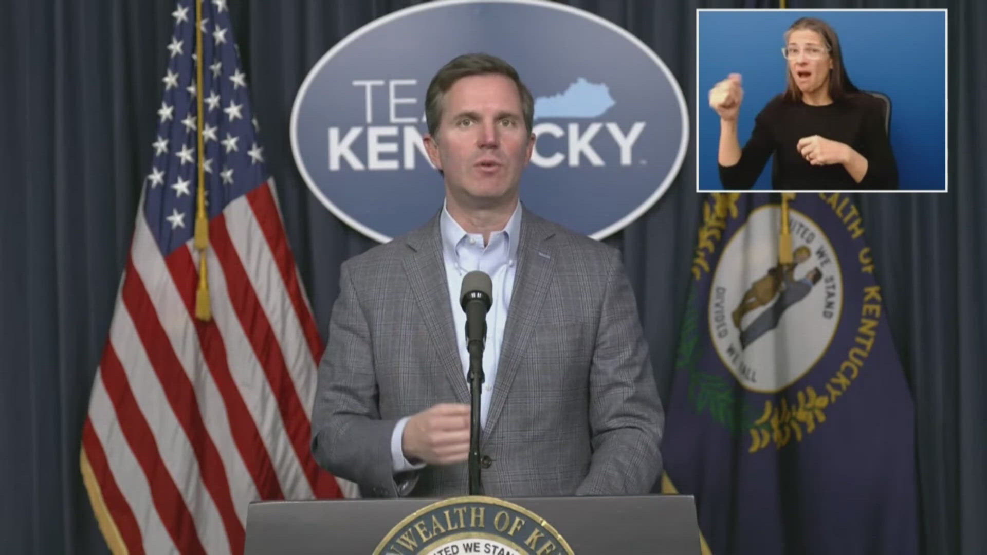 Kentucky Governor Andy Beshear announces that a 15th person has died ...