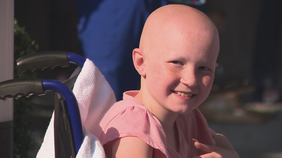 Hospital hosts bittersweet celebration for girl battling cancer ...