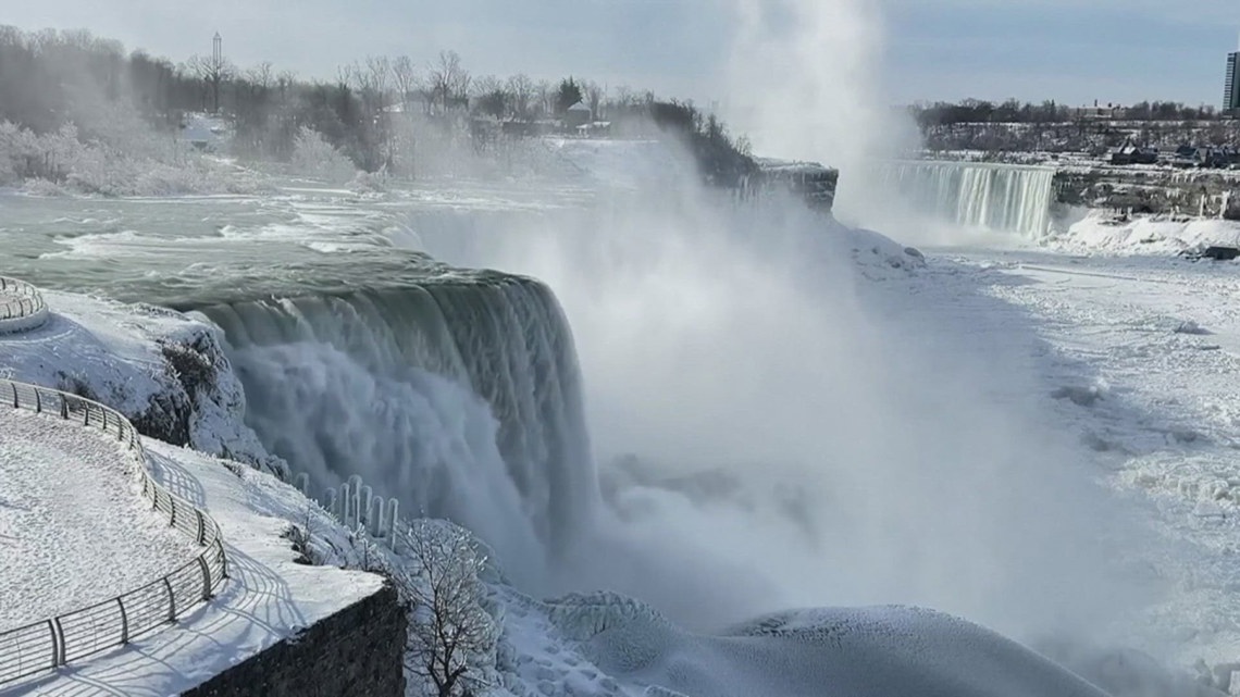 Part of Niagara Falls freezes over due to extreme cold | whas11.com