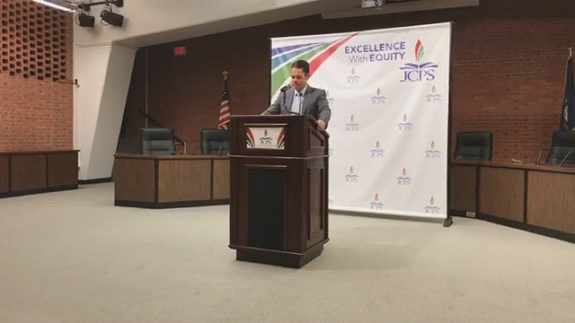 Dr. Marty Pollio holds first news briefing as leader of JCPS | whas11.com