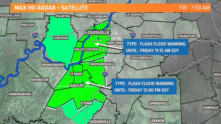 Flash Flood Warnings issued for several Kentucky, Indiana counties ...