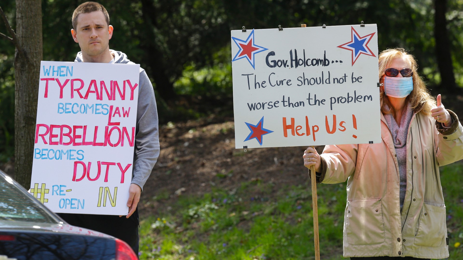 Protesters gather at Indiana governor’s mansion; virus cases up ...