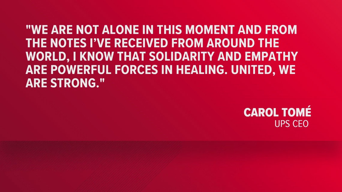 UPS CEO Carol Tome praises Louisville team after deadly plane crash ...