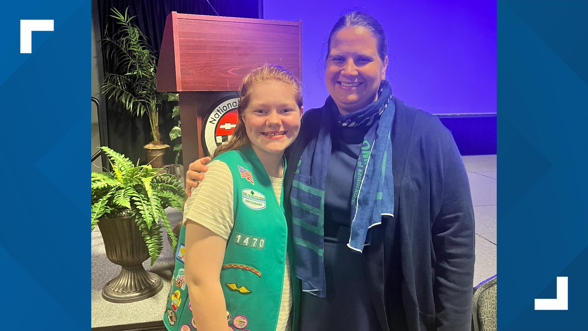Kentucky girl scout receives Medal of Honor for saving father | whas11.com