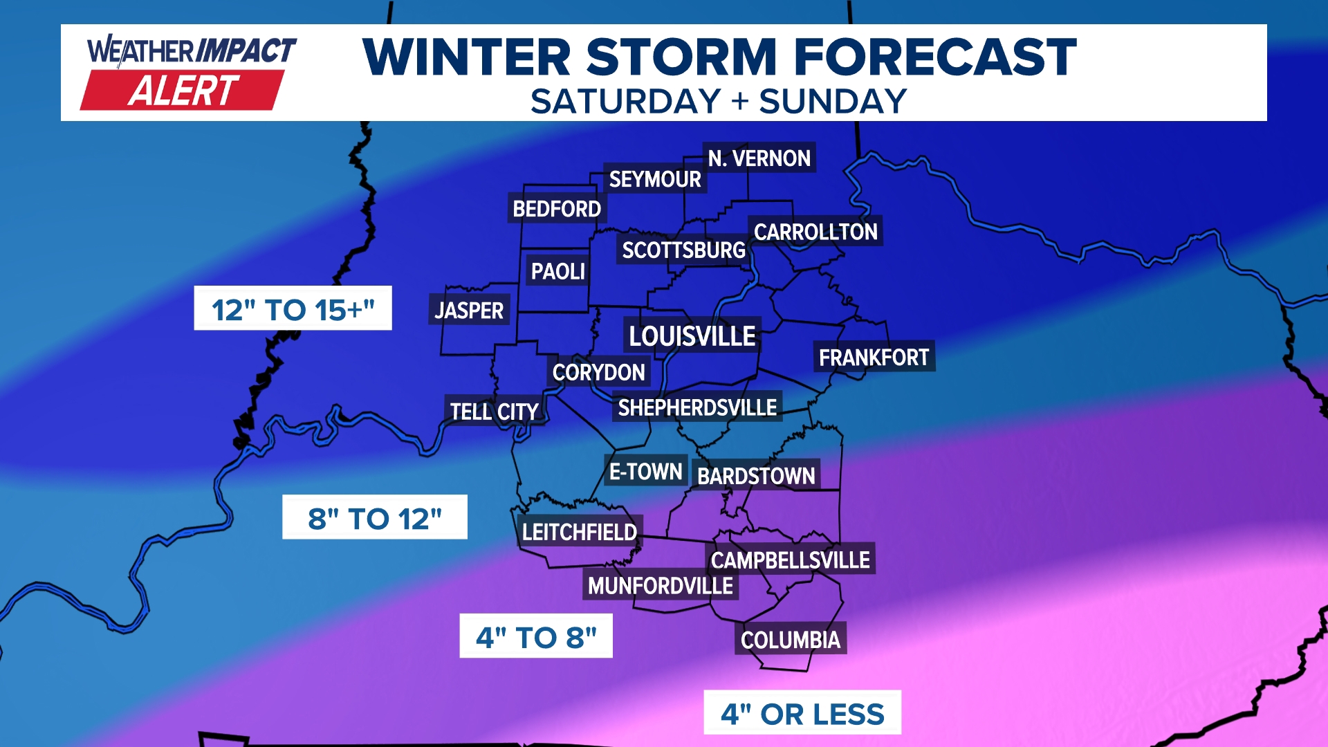 How much snow is Kentucky getting and when will it start? | Latest map ...