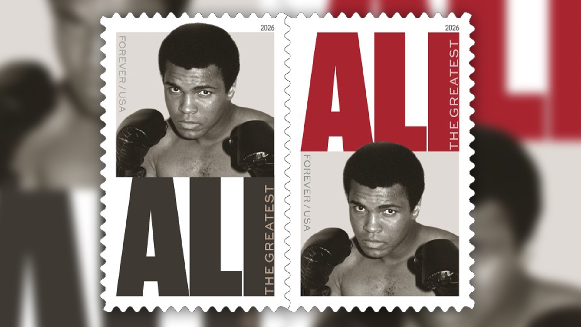 USPS to honor Muhammad Ali with commemorative stamps in 2026 | whas11.com