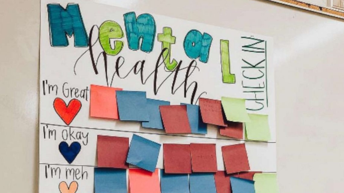 This teacher created a mental health check-in chart for her students ...