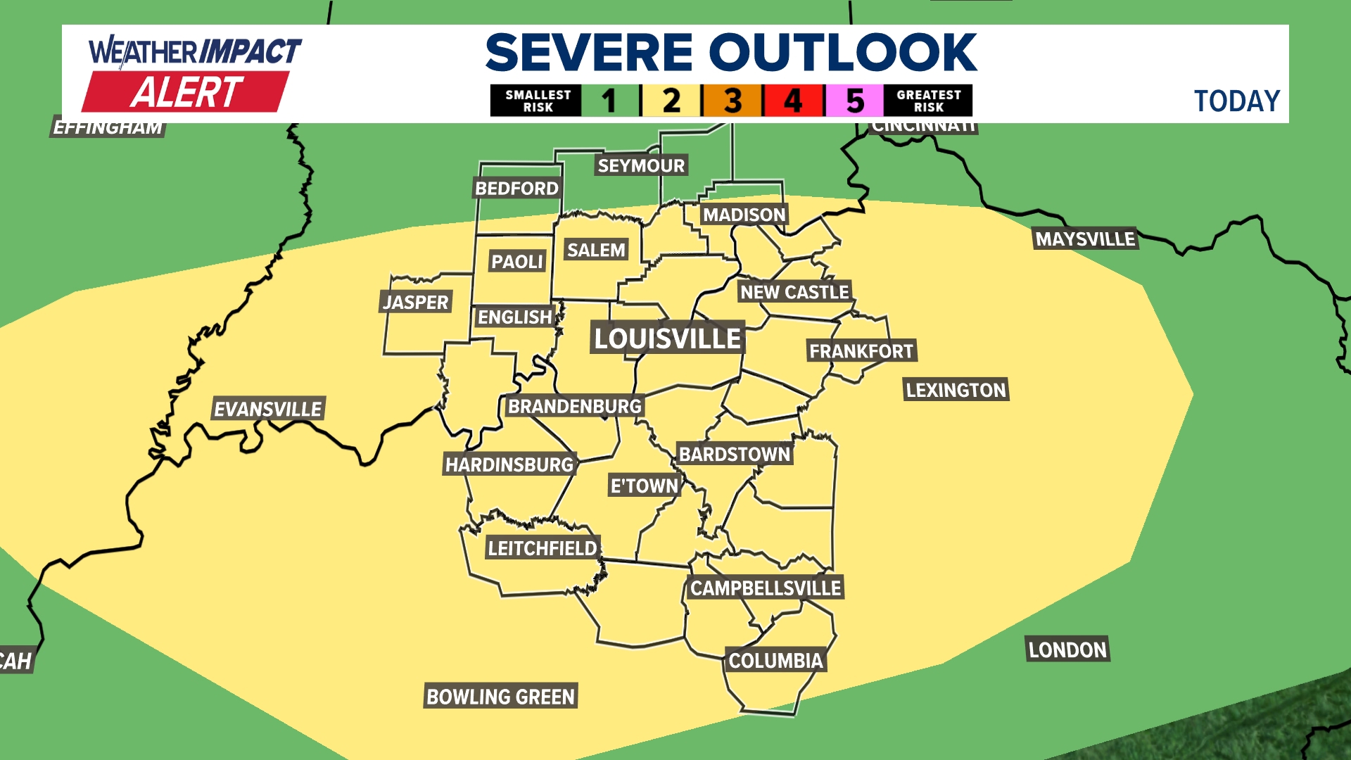 Strong to severe storms possible in Kentucky and southern Indiana ...