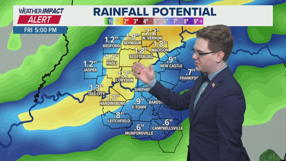 Heavy rain potential in Kentucky, Indiana | March 5, 2026 6 a.m ...